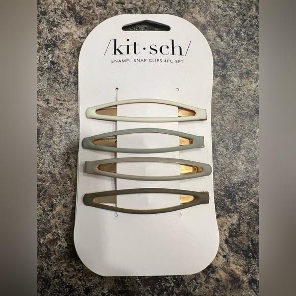 Kitsch | Accessories | Kitsch Elegant Snap Clips Set Green And Gray ...